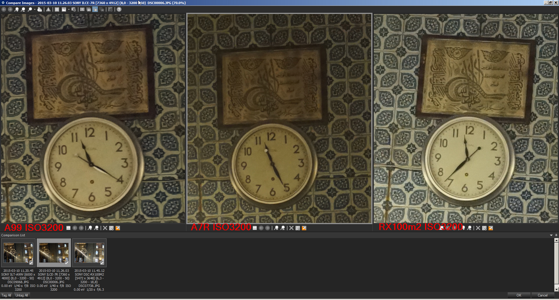 ISO Test: Sony A7R vs Sony A99 vs Sony RX100 mk2 |﻿ Sony Alpha Full ...